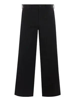 BLACK COMME DES GARÇONS Straight-leg Cropped Trousers - Black