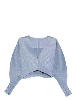 Issey Miyake Puffy V-neck Top - Blue