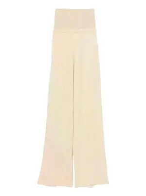 AYA MUSE Wide-leg Trousers - Neutrals