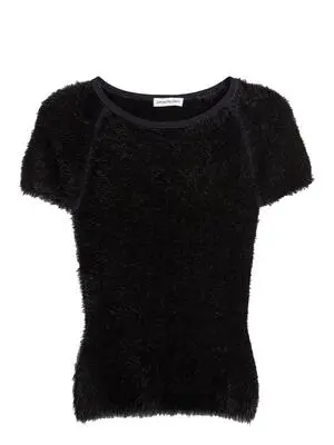PEACHY DEN The Chloe Knit T-shirt - Onyx