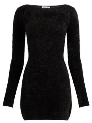 PEACHY DEN The Chloe Knit Mini Dress - Onyx