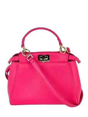 Fendi Mini Peekaboo Leather Tote - Pink