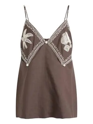 ALEMAIS Leandra Corded Cami Top - Chocolate