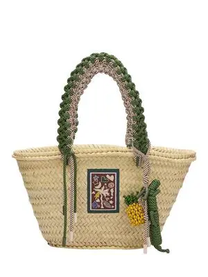 ALEMAIS Macrame Midi Basket - Blonde