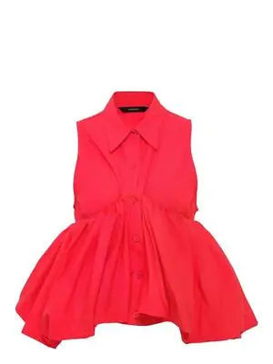 PUSHBUTTON Colla Buttoned Shirt - Red