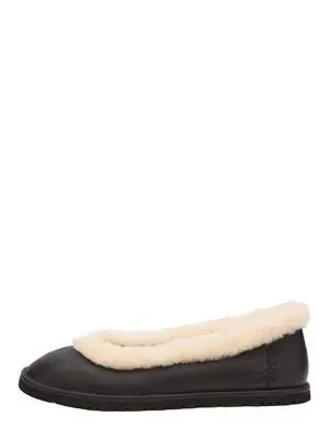 UGG Zora Leather Ballerina Flat - Black
