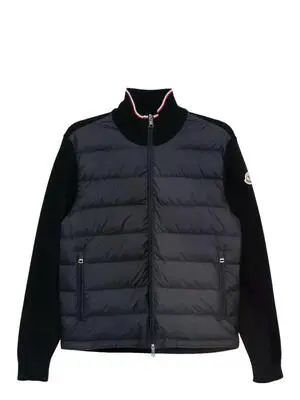 Moncler Quilted Knit Jacket - Blue