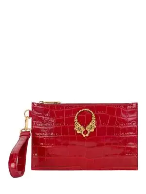 Roberto Cavalli Roar Leather Clutch - Red