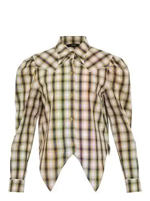 PUSHBUTTON Plaid Button-down Shirt - Yellow