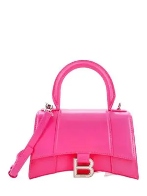 Balenciaga Hourglass Xs Top Handle Crossbody Bag - Pink