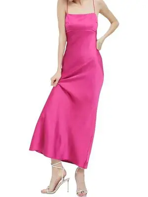 Abercrombie Strap Open-back Maxi Dress - Pink