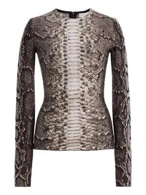 Gabriela Hearst Asha Printed Top - Grey