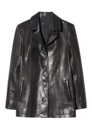 NILI LOTAN Brett Leather Jacket - Black