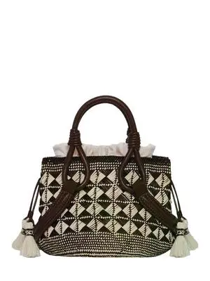 Johanna Ortiz Mini Geometric-pattern Tote Bag - Brown