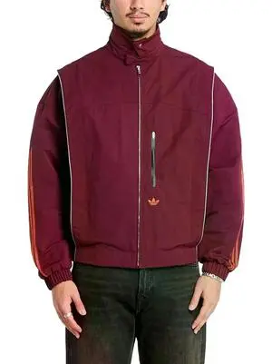 Adidas Three-stripe Windbreaker Jacket - Red