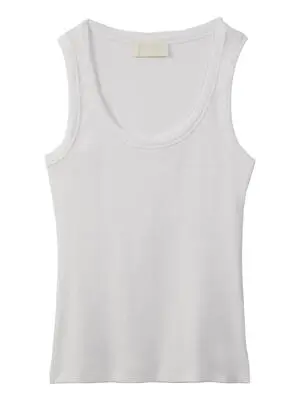 WAKAKUU Biarritz Rib Tank Top - White