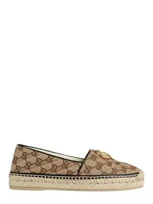 Gucci Gg Matelassé Canvas Espadrilles - Beige/black