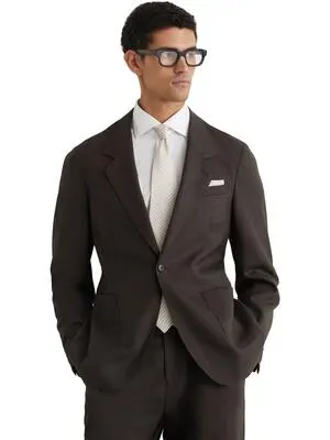 REISS Richard Wool Single-breasted Classic-fit Suit Jacket - Brown