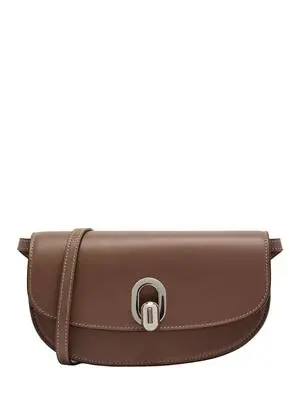 Savette Tondo Leather Shoulder Bag - Taupe