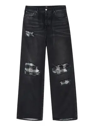 Amiri Distressed Relaxed-leg Jeans - Black