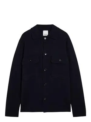 ALLUDE Wool And Cashmere-blend Overshirt - Black