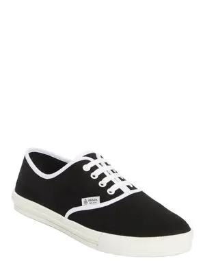 Prada Canvas Low Top Sneakers - Black