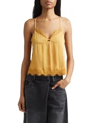 R13 Lace Trim Camisole - Yellow