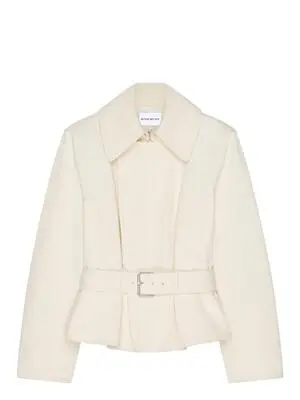 Givenchy Cropped Belted Jacket - Ivory