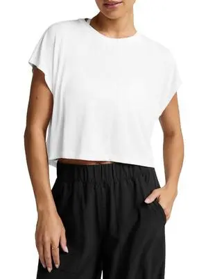 Beyond Yoga Studio Knit Crop T-Shirt White