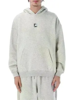 JORDAN Logo Kangaroo Pocket Hoodie - Grey