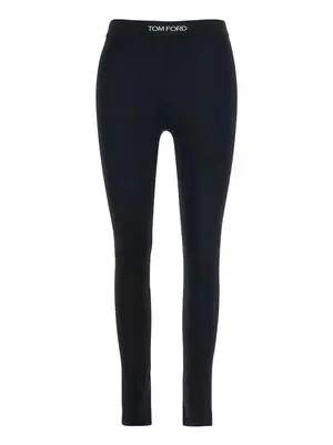 TOM FORD Logo-waistband Leggings - Black