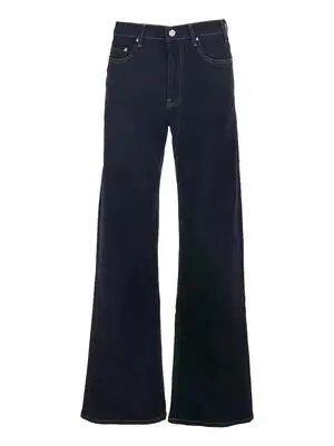 Ag Wide-leg Cotton Jeans - Blue