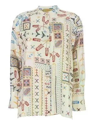 Momoni Geometric-print Shirt - Neutrals