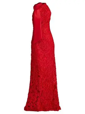 Tadashi Shoji Bow-detail Maxi Dress - Red