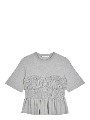 Cecilie Bahnsen Gathered-effect T-shirt - Grey