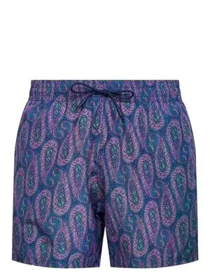 Etro Paisley-pattern Swimshorts - Purple