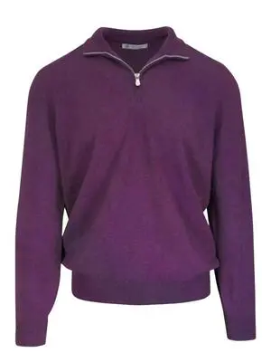 Brunello Cucinelli Quarter-zip Pullover - Purple