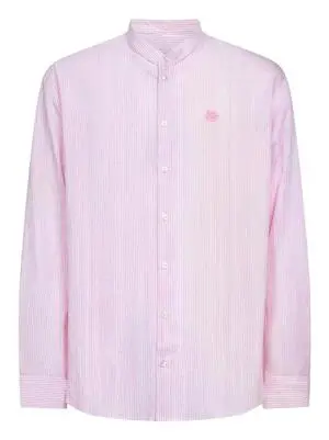Etro Logo-embroidered Striped-pattern Shirt - Pink