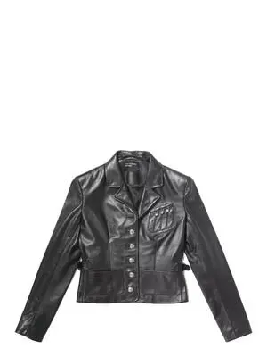 Enfants Riches Déprimés Button-fastening Leather Jacket - Black