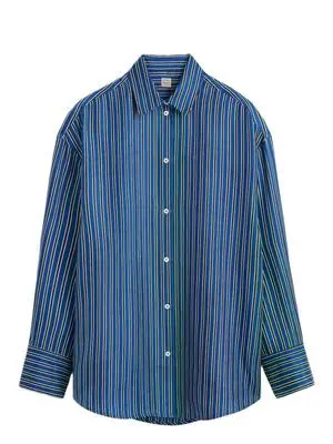 TOTEME Striped Button-down Shirt - Blue