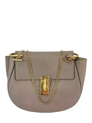Chloé Small Grained Leather Shoulder Bag - Grey