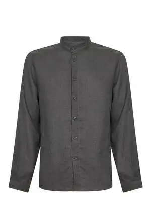 Brunello Cucinelli Mandarin Collar Long-sleevesshirt - Grey