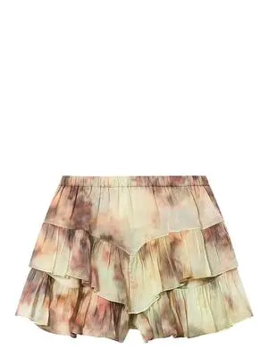 MARANT ETOILE Jocadia Ruffled Shorts - Neutrals