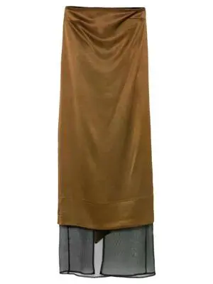 ESSE STUDIOS Cartia Column Midi Dress - Brown