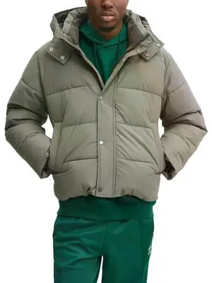 Abercrombie Hooded Puffer Jacket - Grey
