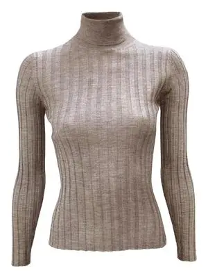 LA ROSE Ribbed Turtleneck Sweater