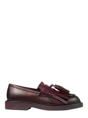 JIMMY CHOO Fringe-detail Loafers - Red