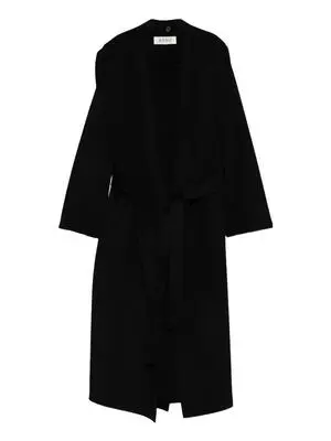 RÓHE Signature Scarf Coat - Black