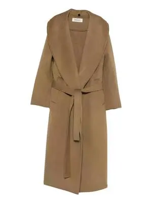 RÓHE Signature Double-faced Wool Scarf Coat - Brown