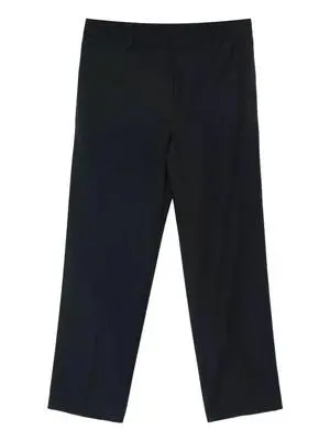 Emporio Armani Logo Detail Wool Trousers - Black